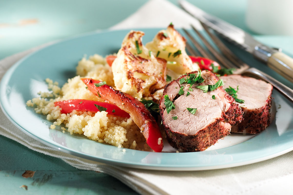 Creole Spiced Pork and Vegetables on Couscous - Spice it up!
